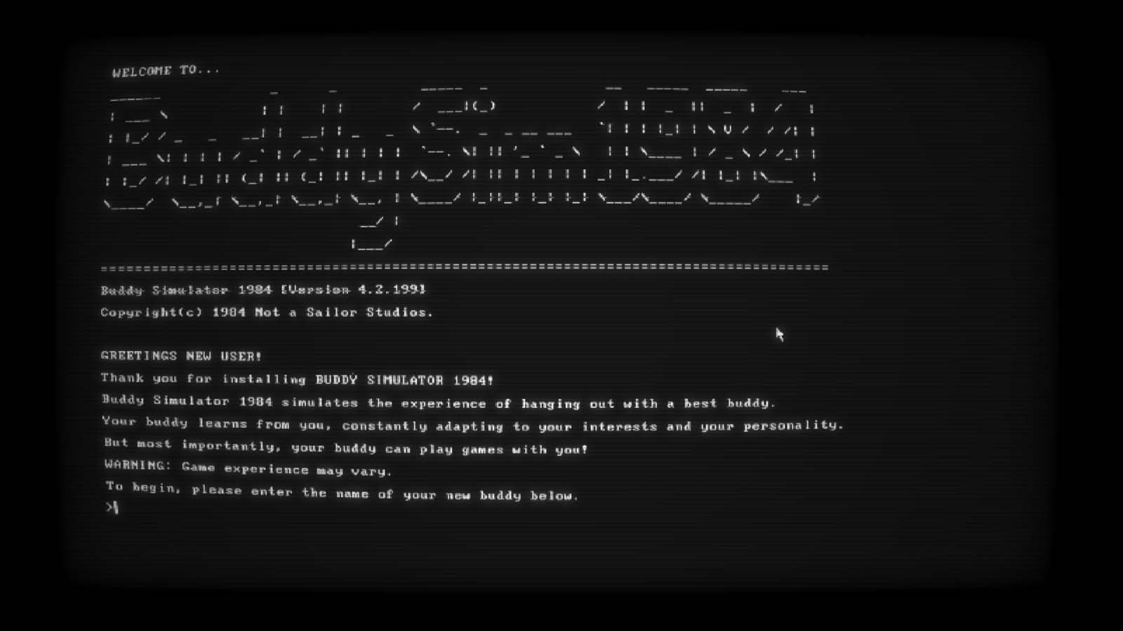 Introduction - Buddy Simulator 1984 Walkthrough - Neoseeker
