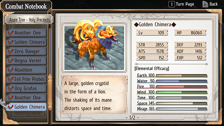 Golden Chimera (LV 109) - The Legend of Heroes: Trails to Azure ...