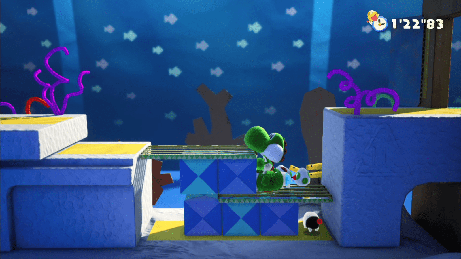 Worlds-Many Fish in the Sea - Yoshi's Crafted World Walkthrough - Neoseeker