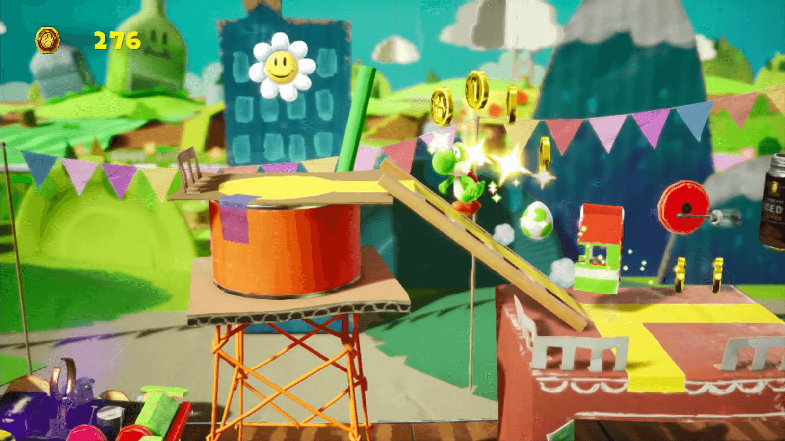 Rail-Yard Run - Yoshi's Crafted World Walkthrough - Neoseeker