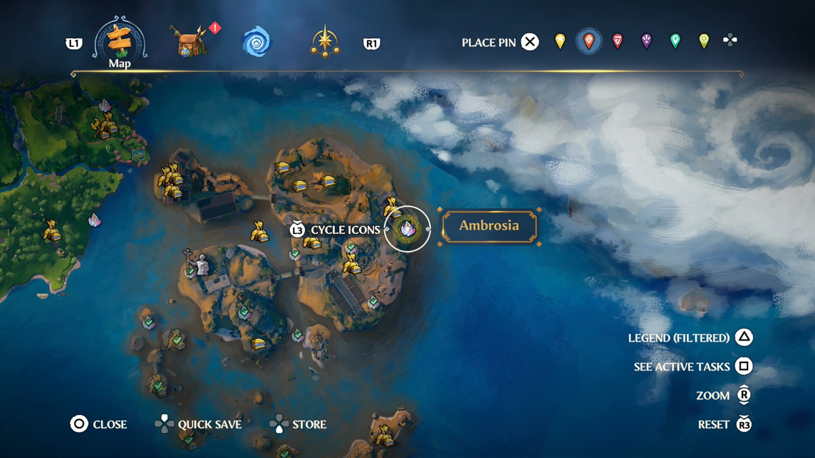 Ambrosia Locations/Clashing Rocks Ambrosia Locations - Immortals Fenyx ...