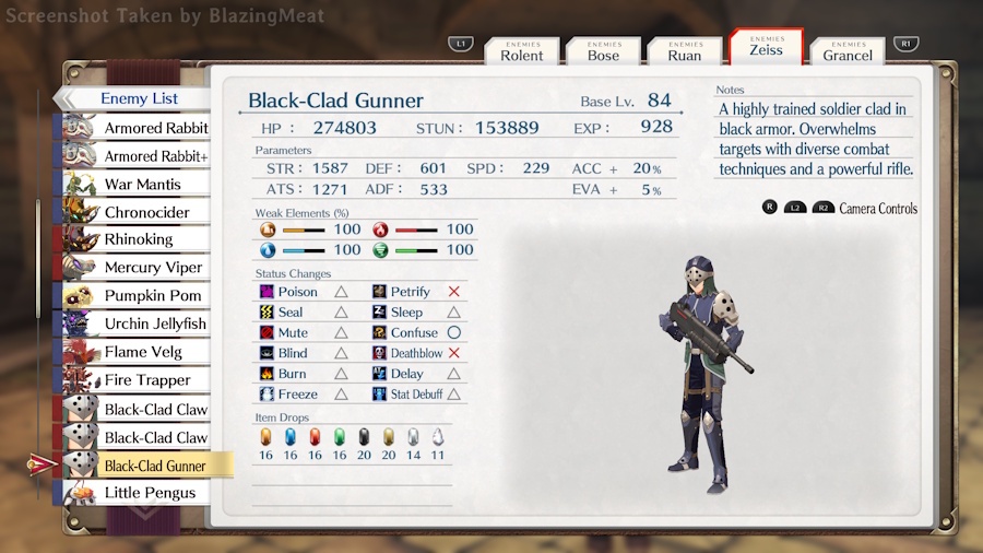 Black-Clad Gunner (Crimson Tower) - Trails in the Sky 1st Chapter ...