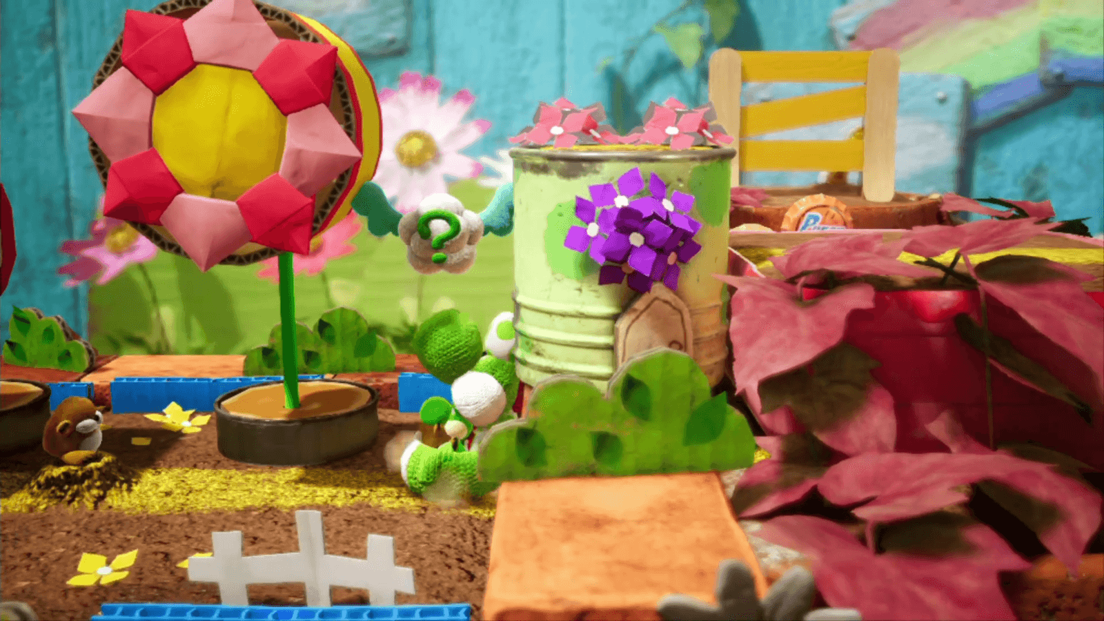 Spring Sprung Trail - Yoshi's Crafted World Walkthrough - Neoseeker
