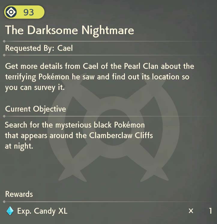The Darksome Nightmare Request Guide - Pokémon Legends: Arceus - Neoseeker