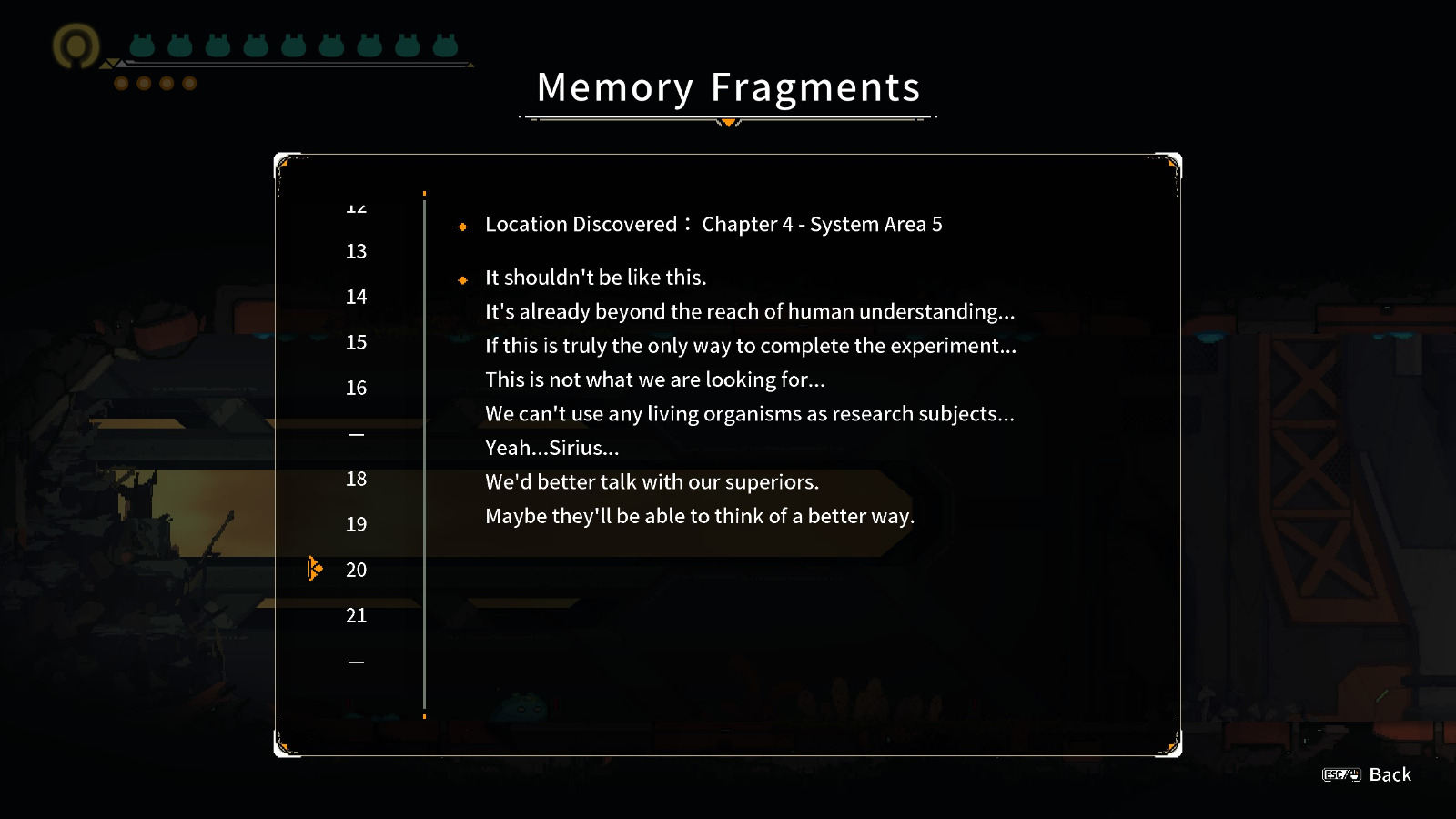 Memory Fragments - MO: Astray Walkthrough - Neoseeker