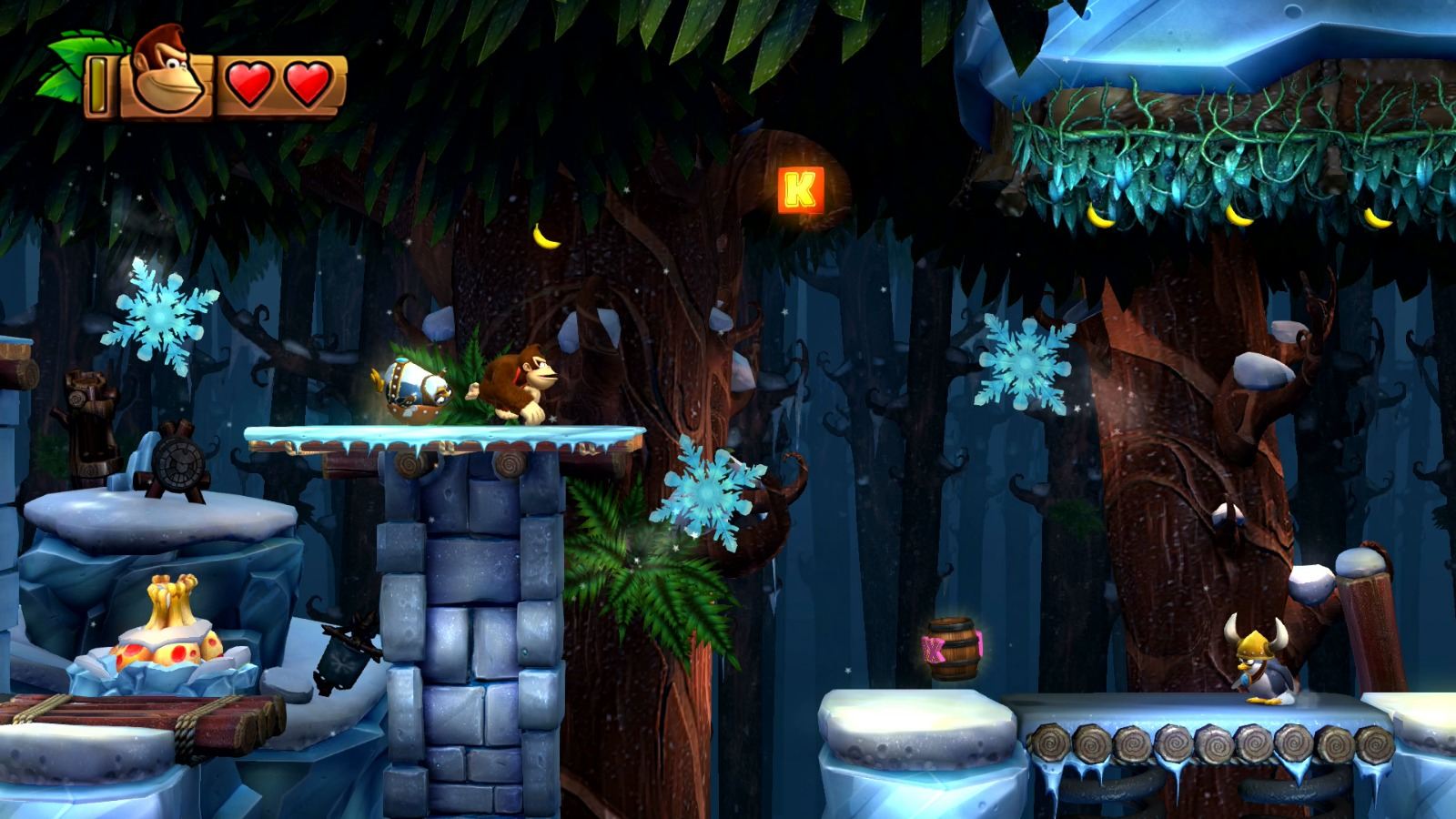 6-5 Forest Folly - Donkey Kong Country: Tropical Freeze Walkthrough ...