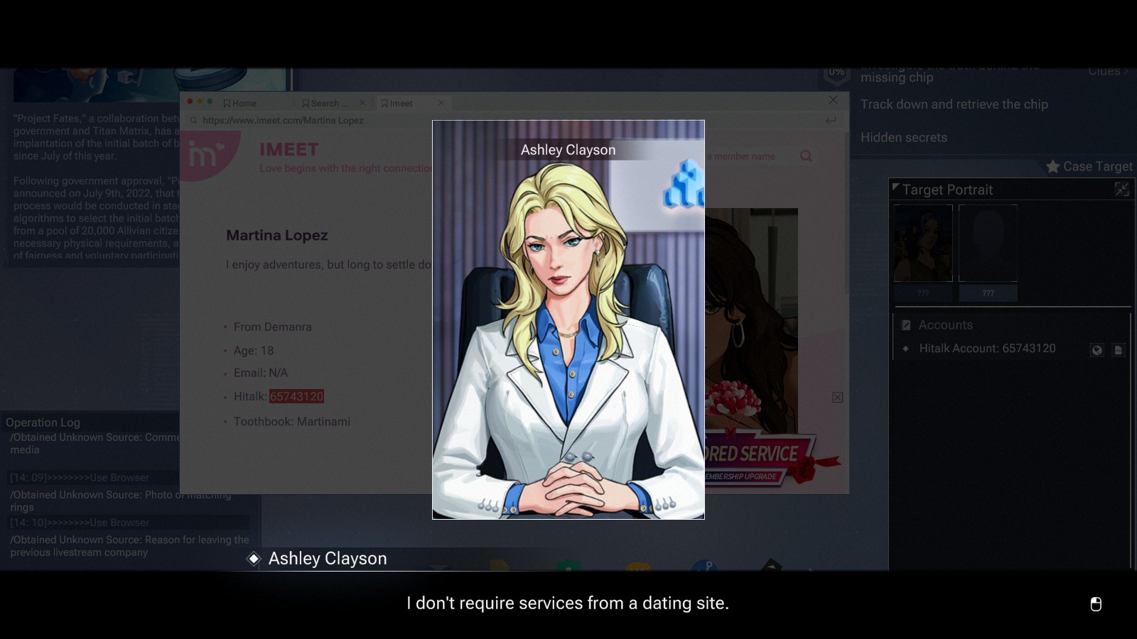 Cyber Manhunt 2: New World - Complimentary's Catch walkthrough - Neoseeker