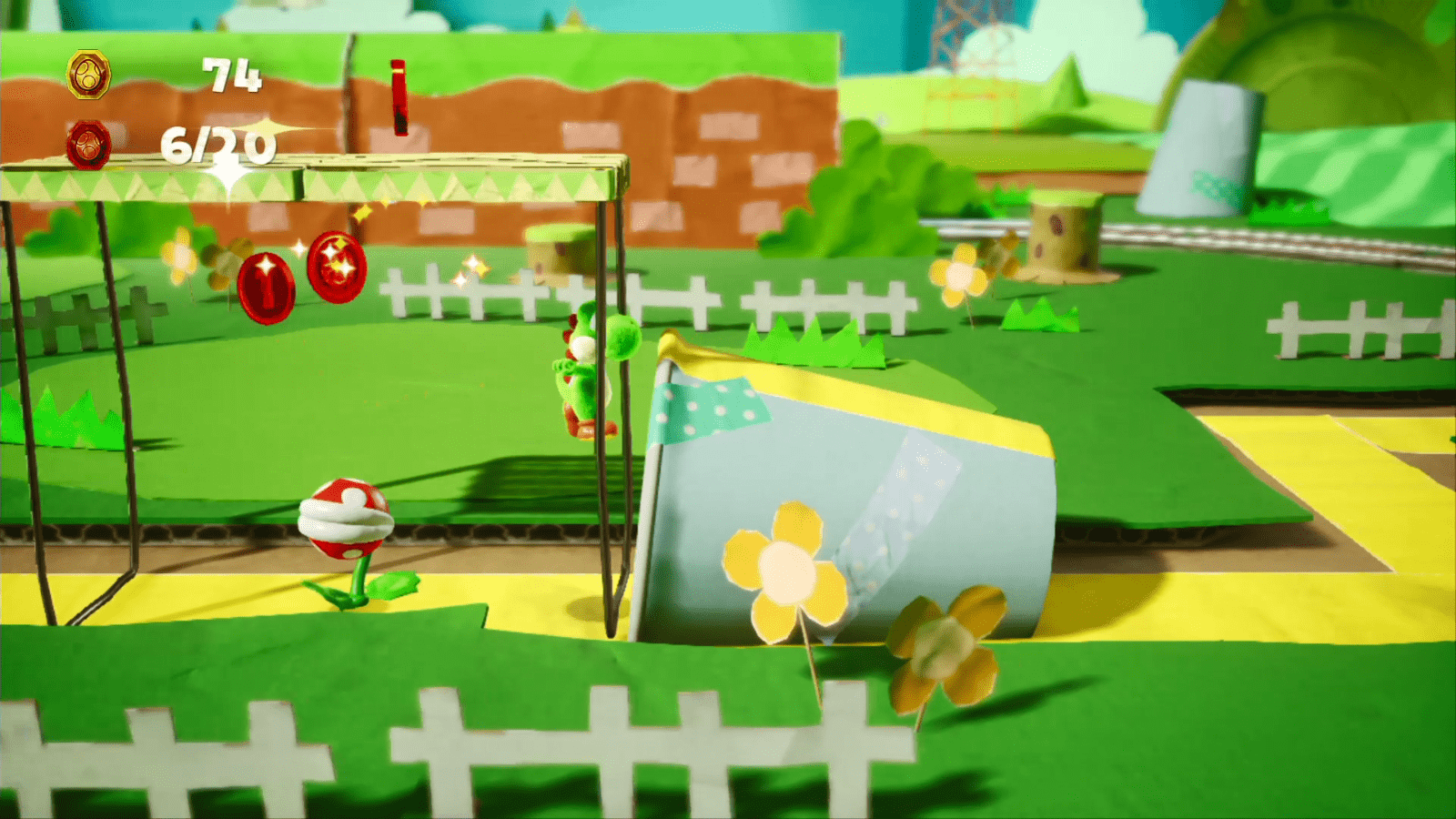 Rail-Yard Run - Yoshi's Crafted World Walkthrough - Neoseeker