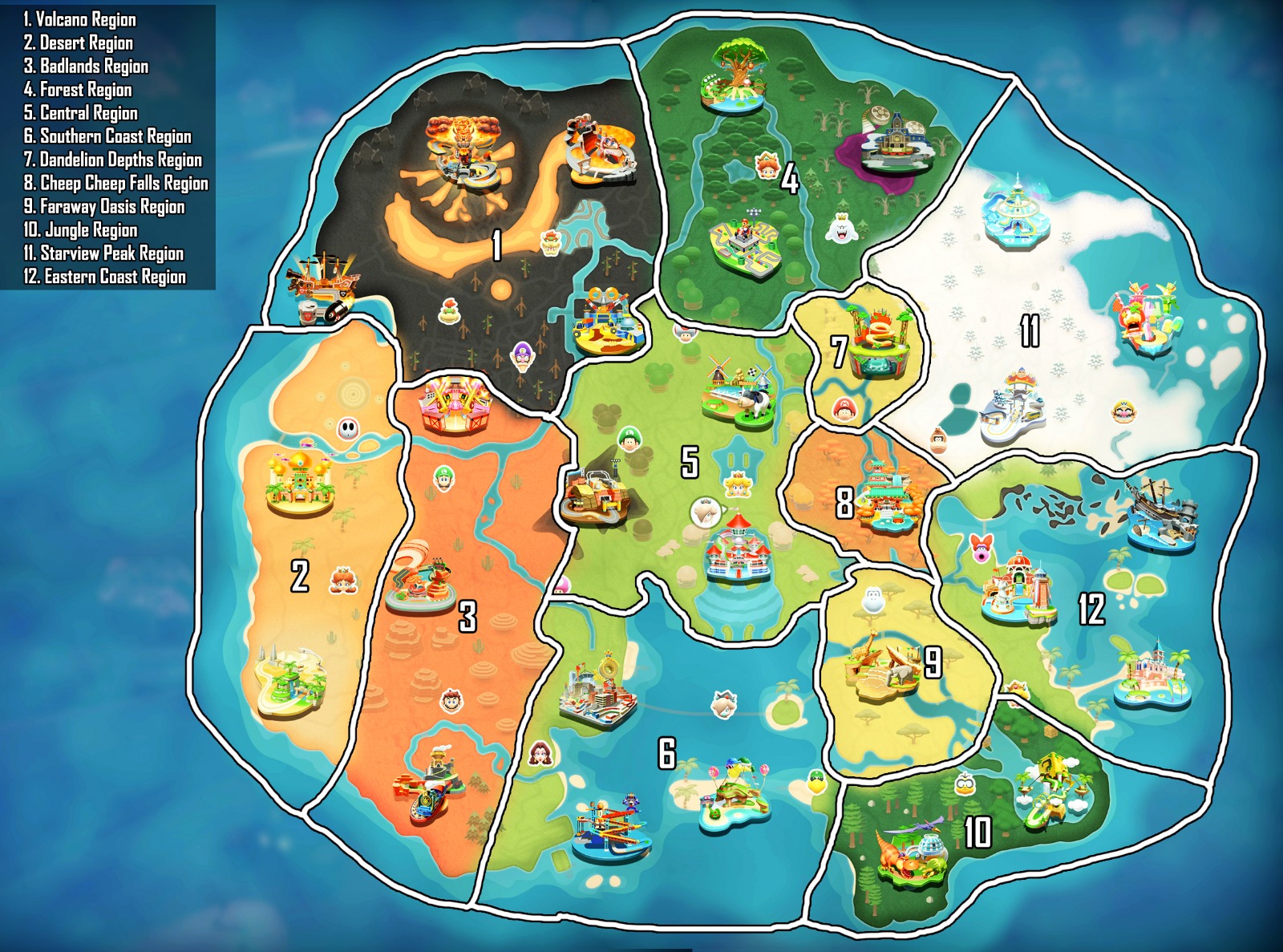 World Map - Mario Kart World Walkthrough - Neoseeker