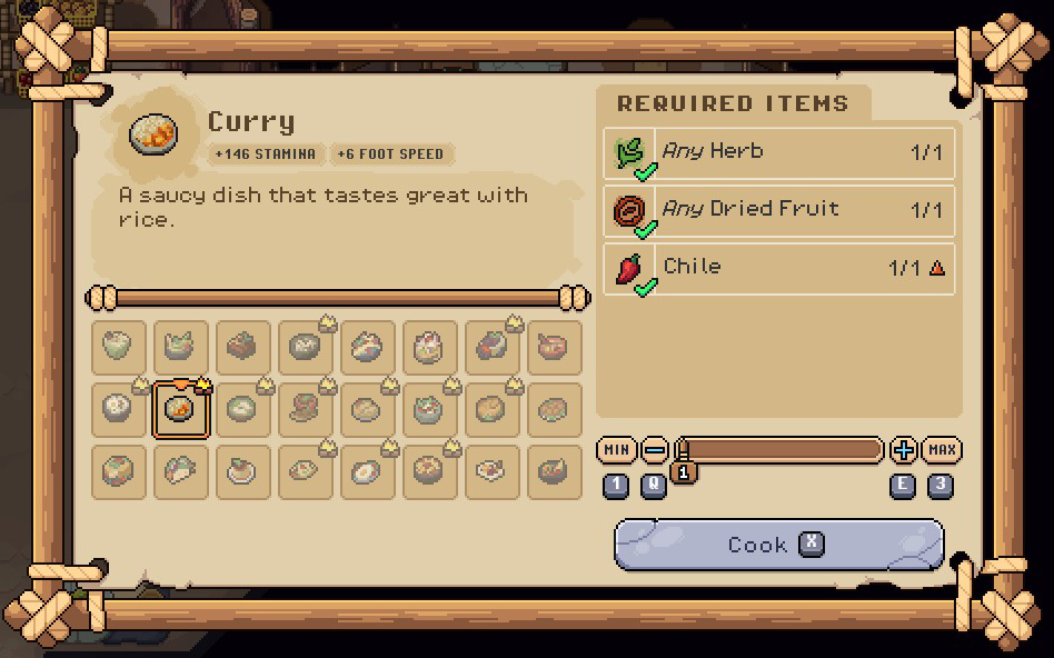 Roots of Pacha - Cooking Guide and Recipes List - Neoseeker