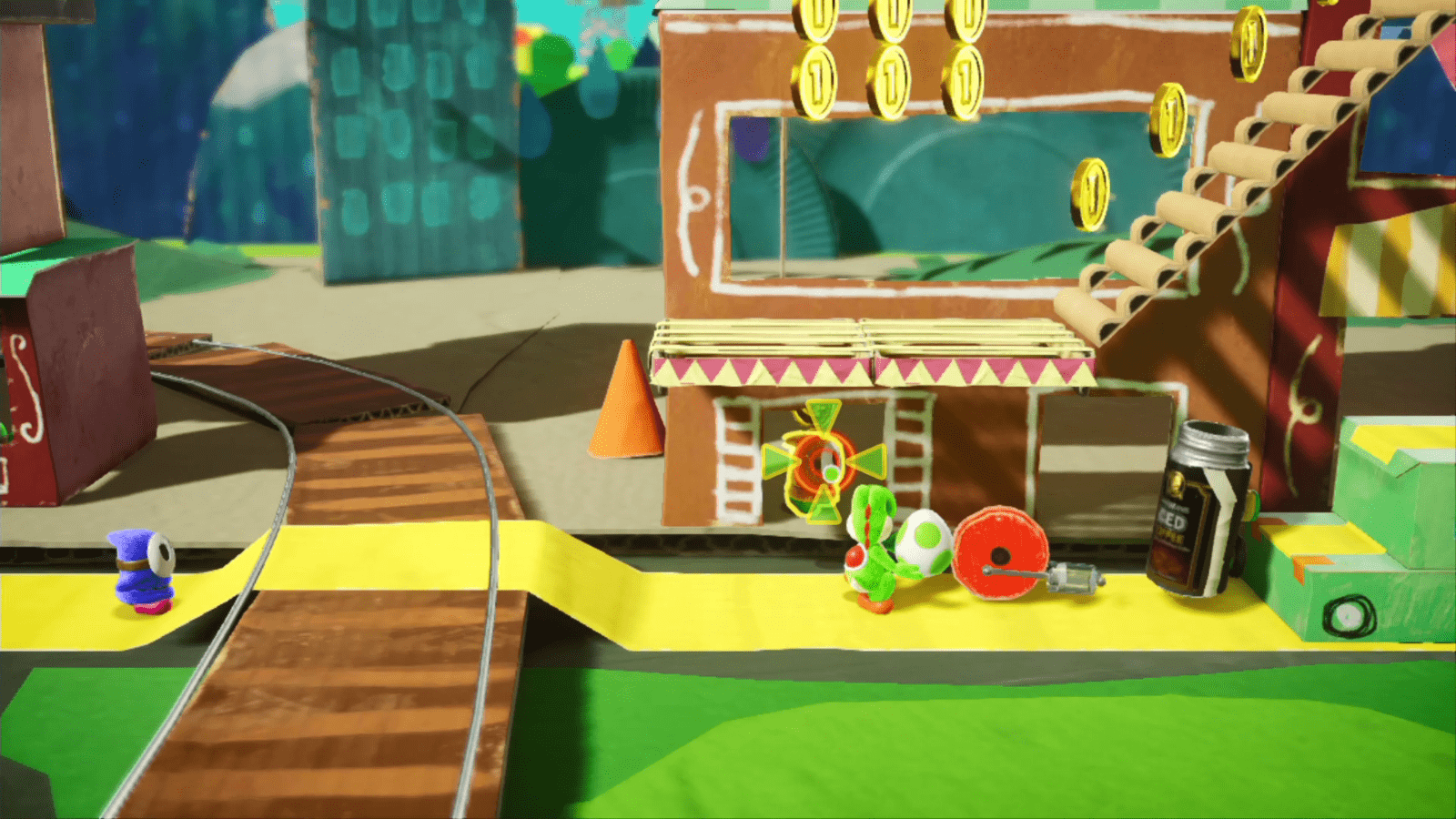 Rail-Yard Run - Yoshi's Crafted World Walkthrough - Neoseeker