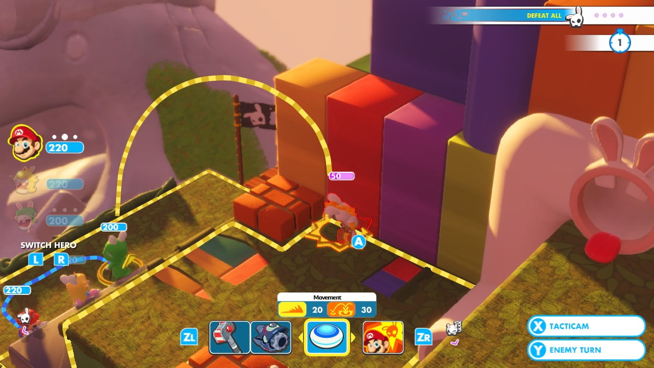 World 1-8: Precarious Pillar - Mario + Rabbids Kingdom Battle ...