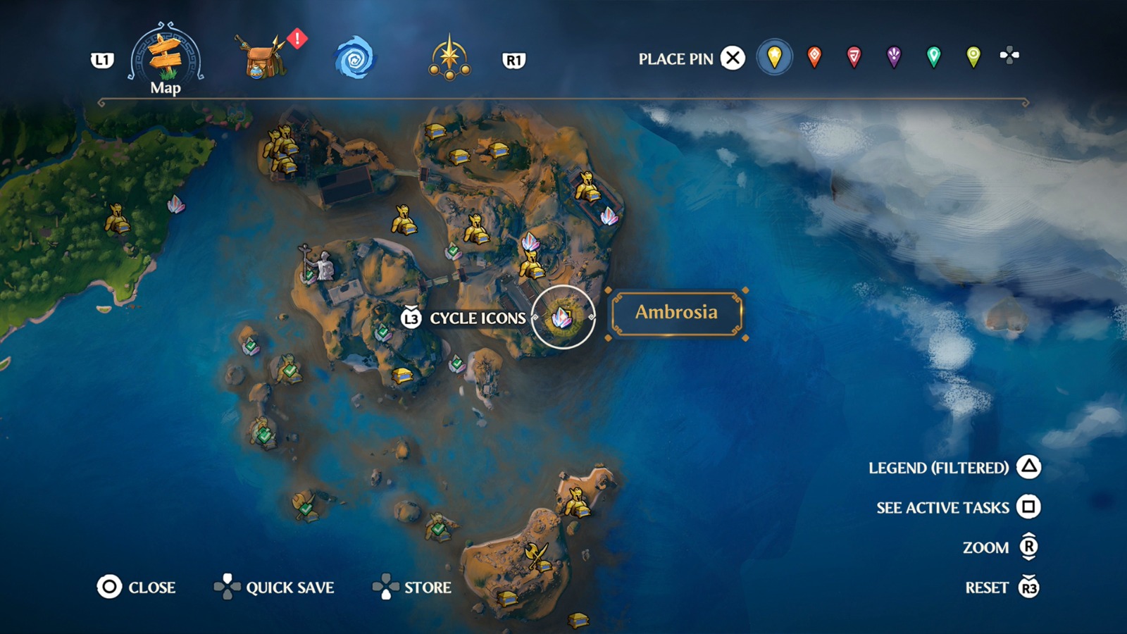 Ambrosia Locations/Clashing Rocks Ambrosia Locations - Immortals Fenyx ...