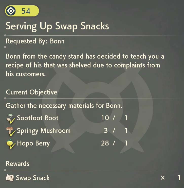 Serving Up Swap Snacks Request Guide - Pokémon Legends: Arceus - Neoseeker