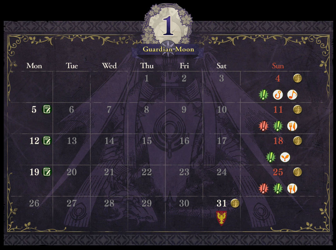 Month 1 - Free Time (Crimson Flower) - Fire Emblem: Three Houses ...