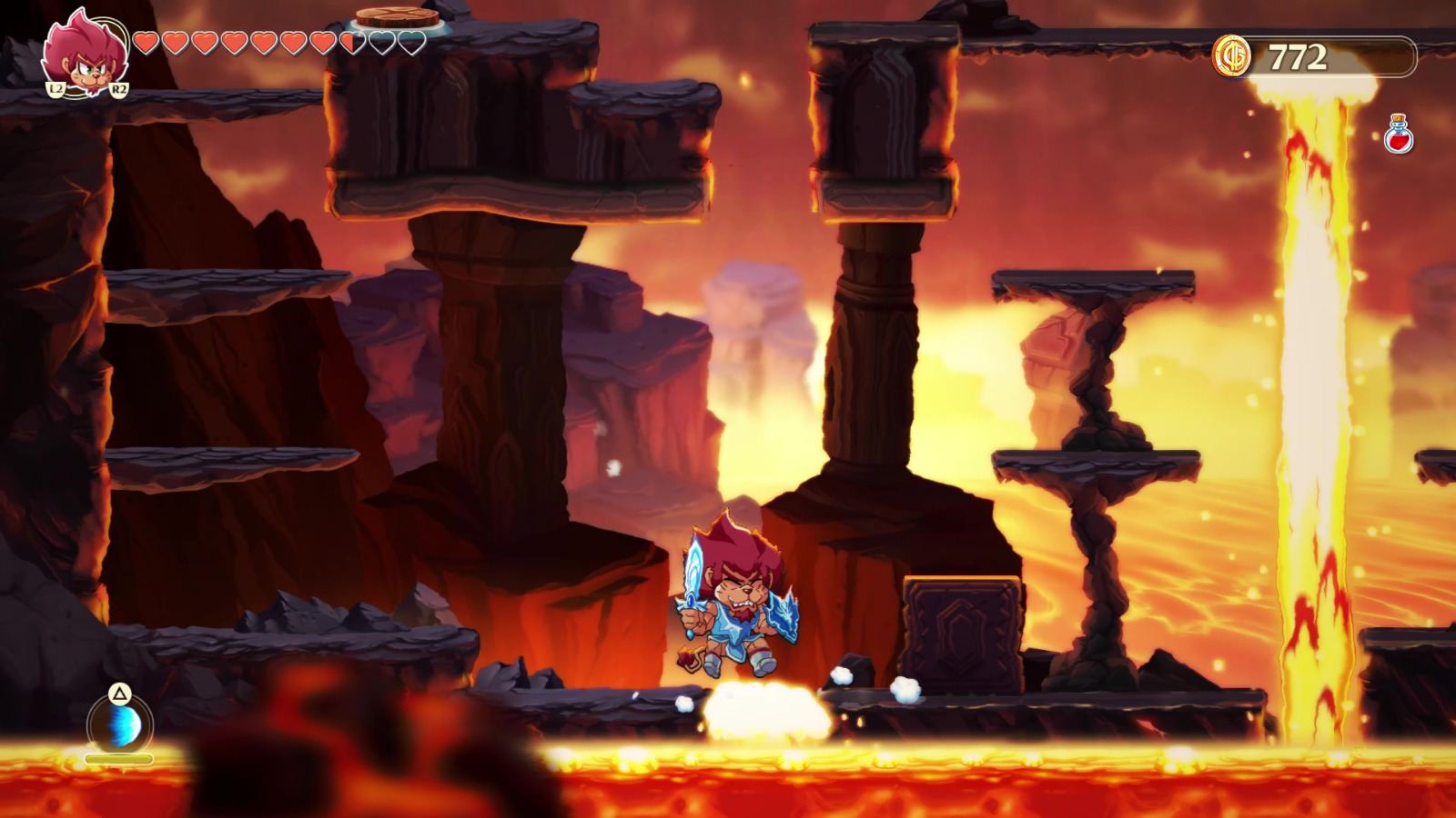 The Volcano - Monster Boy and the Cursed Kingdom Walkthrough - Neoseeker