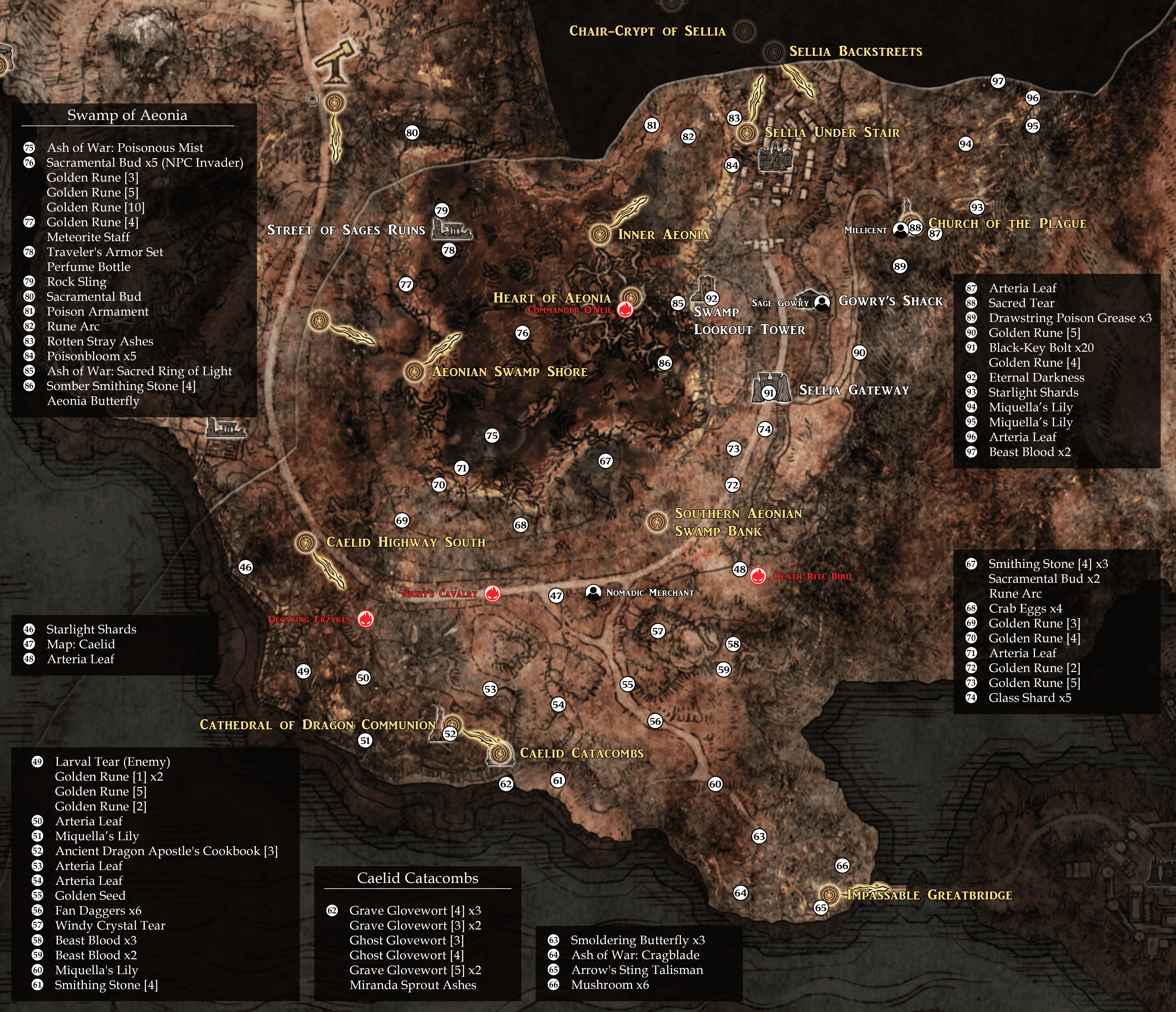 Map: Caelid - Elden Ring Walkthrough - Neoseeker