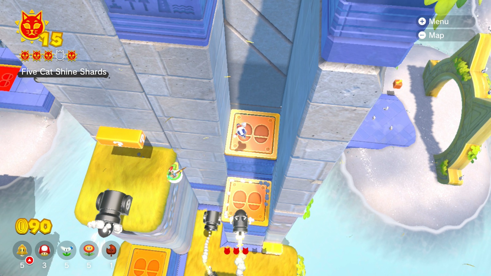 Pounce Bounce Isle - All Cat Shine Locations - Bowser's Fury ...