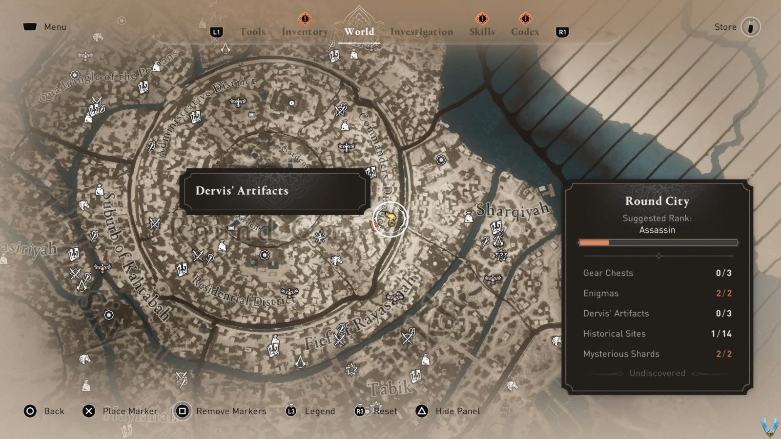 Assassin's Creed Mirage - Round City Dervis' Artifacts Locations Guide - Neoseeker