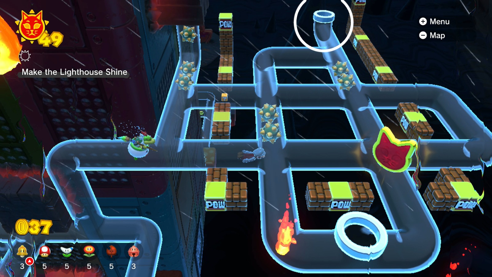 Pipe Path Tower - All Cat Shine Locations - Bowser's Fury Walkthrough ...