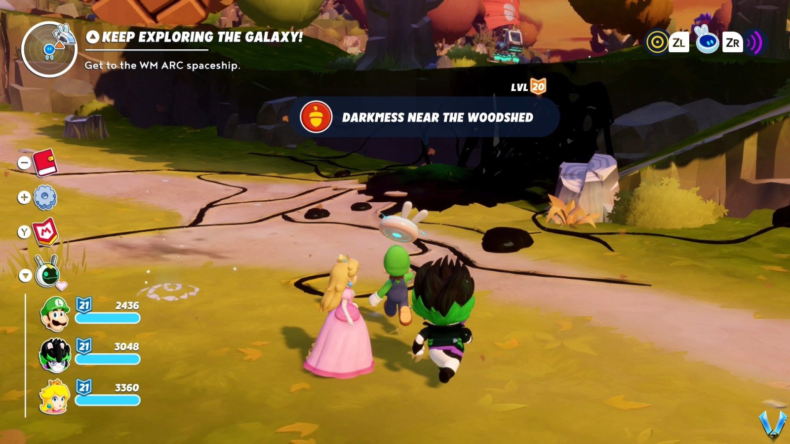 Mario + Rabbids Sparks of Hope - Darkmess near the Woodshed Walkthrough ...