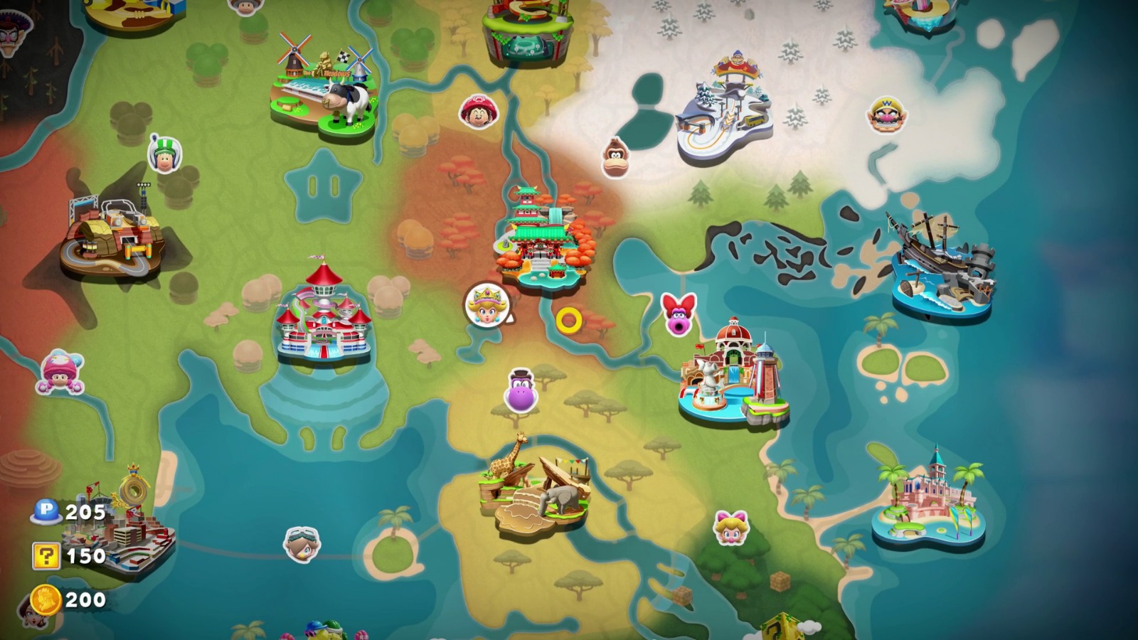 Mario Kart World - All Cheep Cheep Falls Region P-Switches - Neoseeker