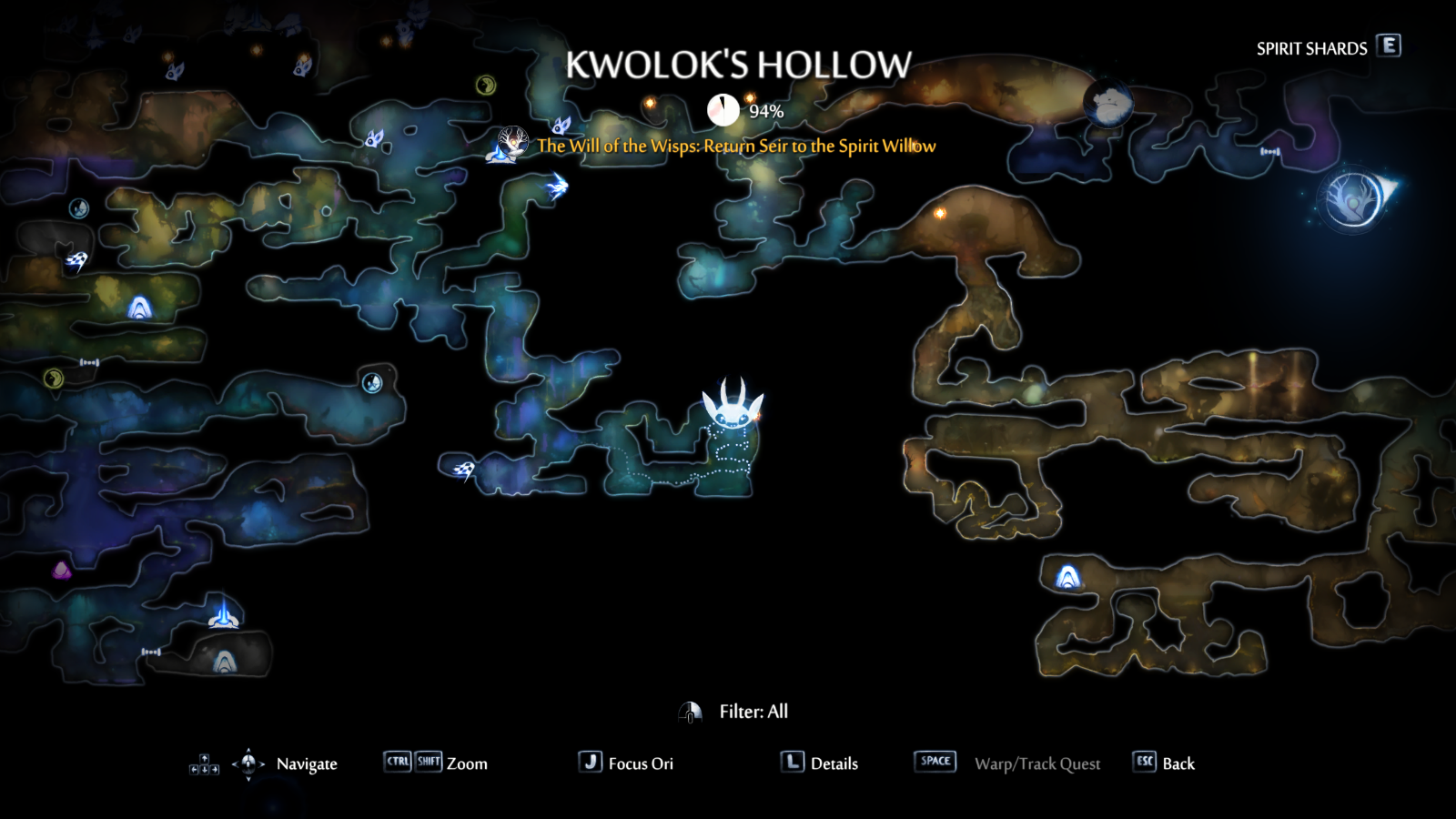 Kwolok's Hollow - Ori and the Will of the Wisps Walkthrough - Neoseeker