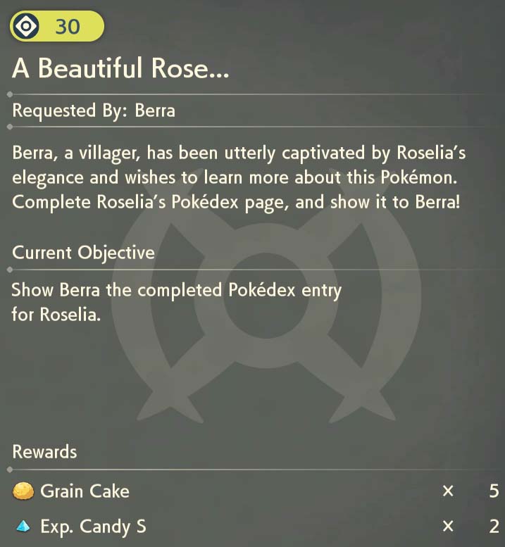 A Beautiful Rose... Request Guide - Pokémon Legends: Arceus - Neoseeker