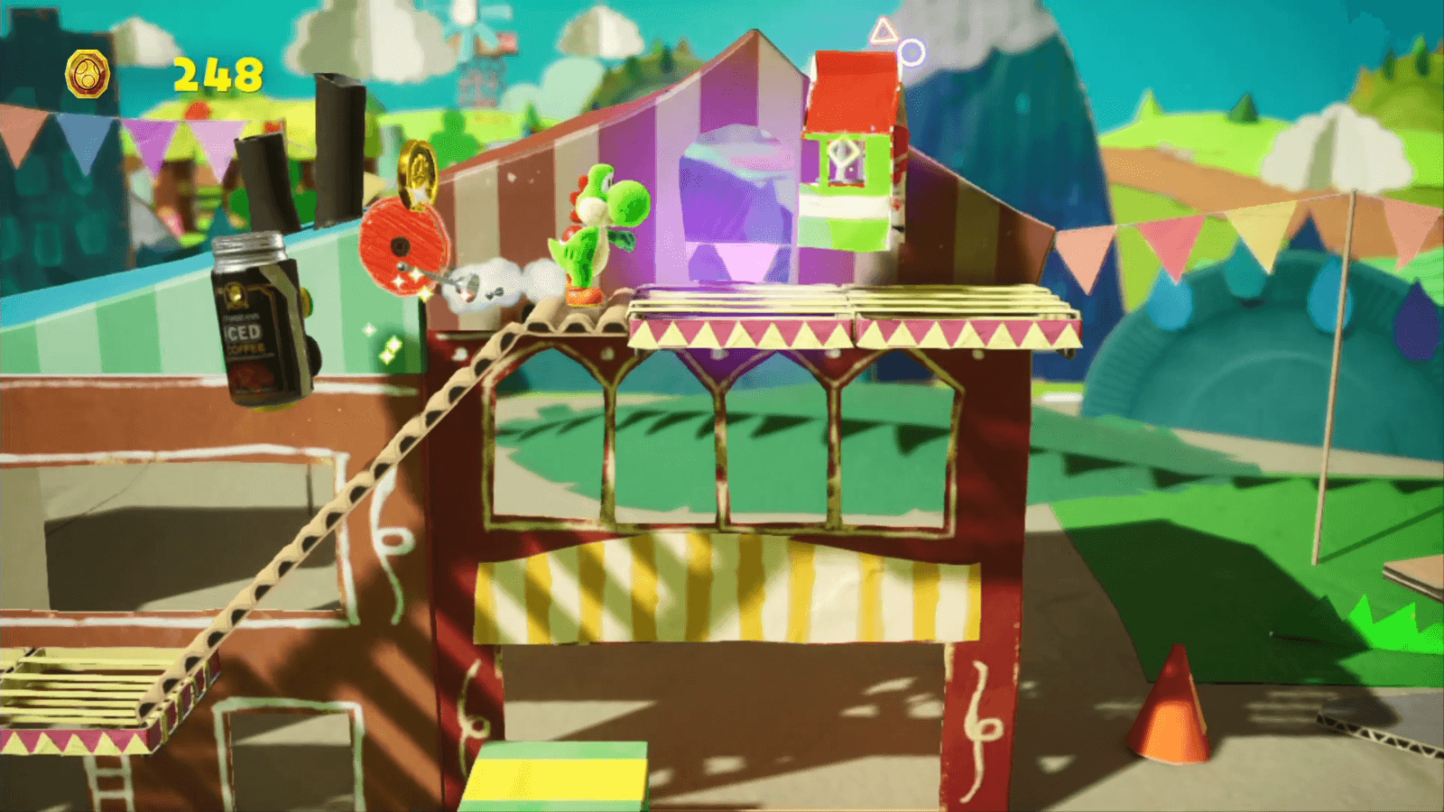 Rail-Yard Run - Yoshi's Crafted World Walkthrough - Neoseeker