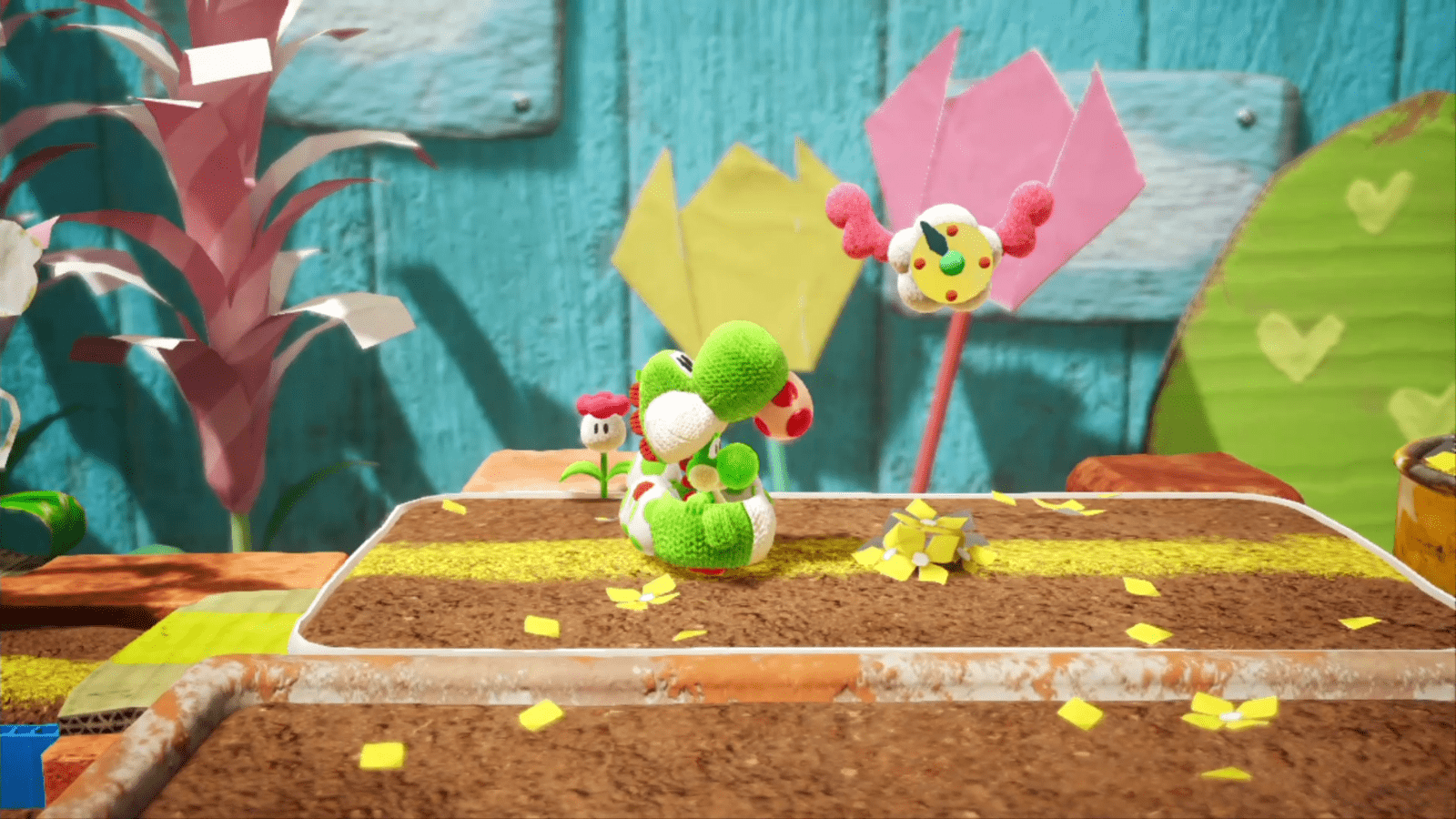 Spring Sprung Trail - Yoshi's Crafted World Walkthrough - Neoseeker