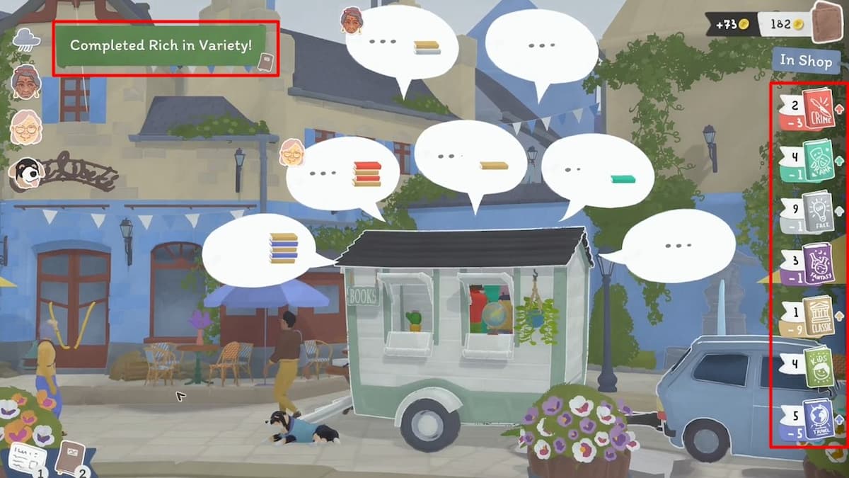 Tiny Bookshop Cafe Liberte Stamps Guide - Neoseeker