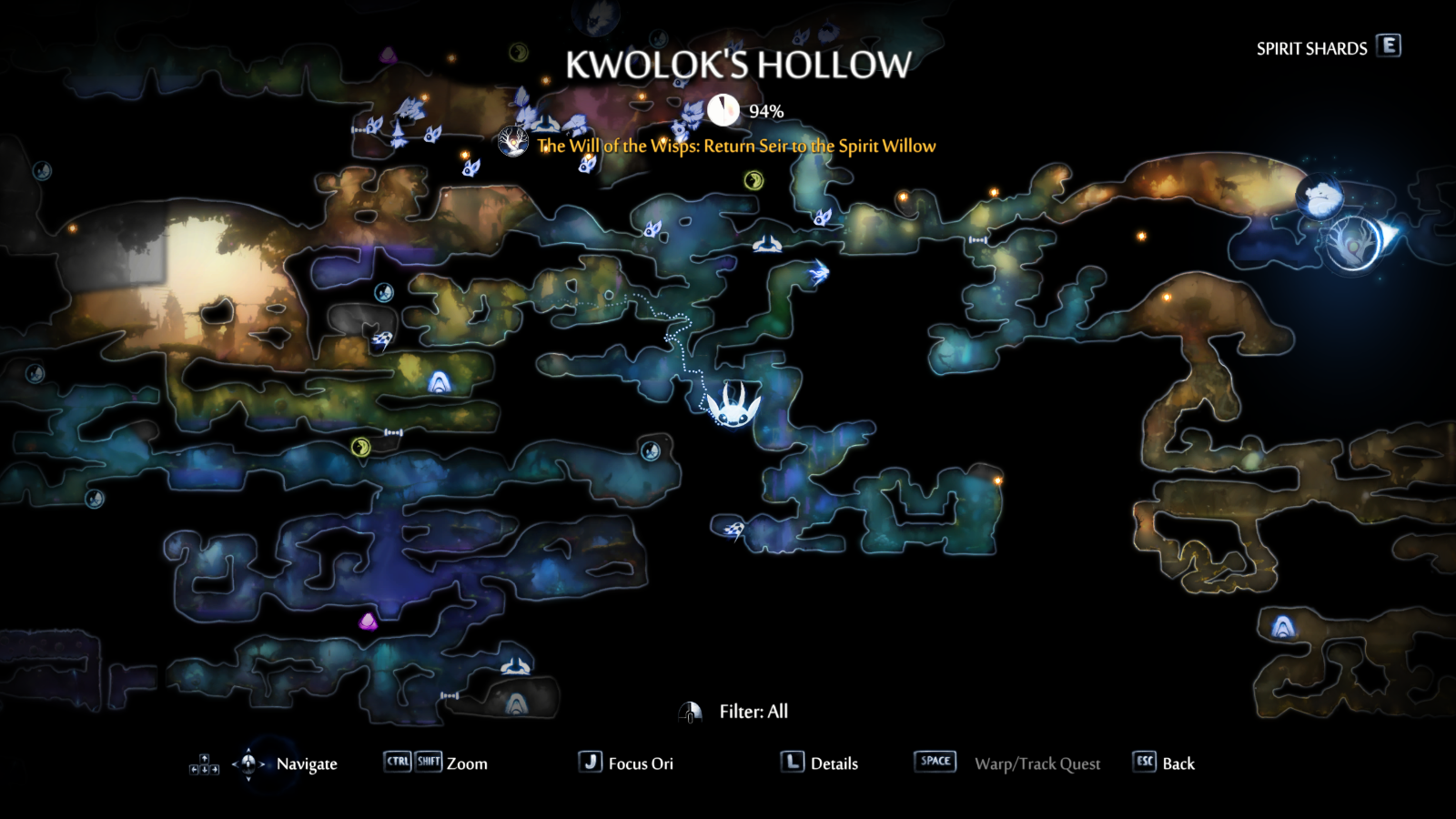 Kwolok's Hollow - Ori and the Will of the Wisps Walkthrough - Neoseeker