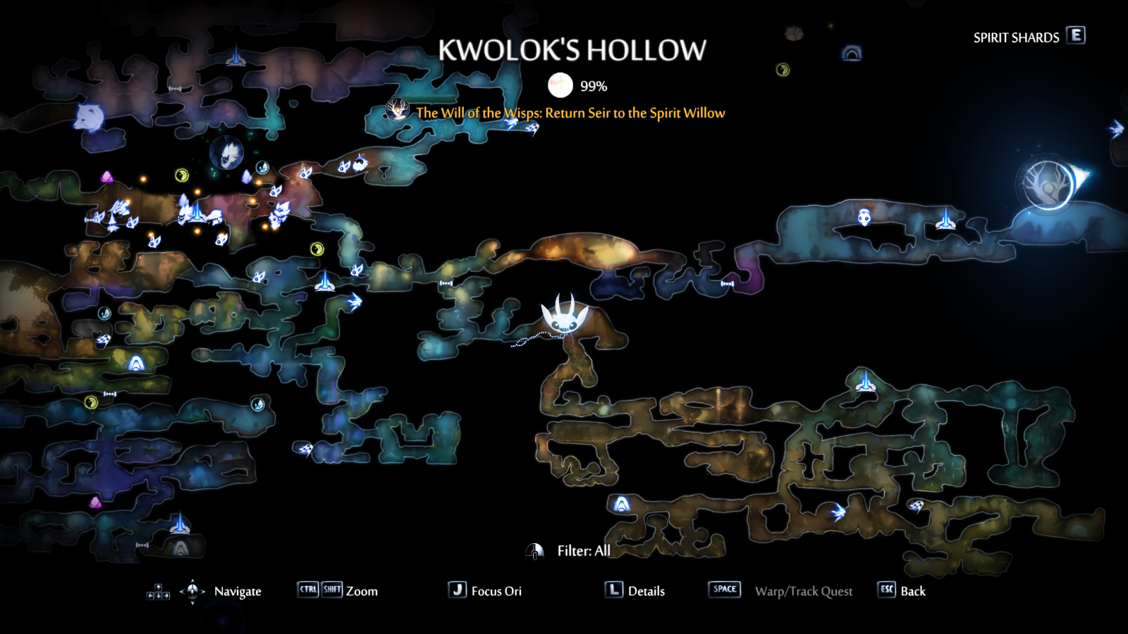 Kwolok's Hollow - Ori and the Will of the Wisps Walkthrough - Neoseeker
