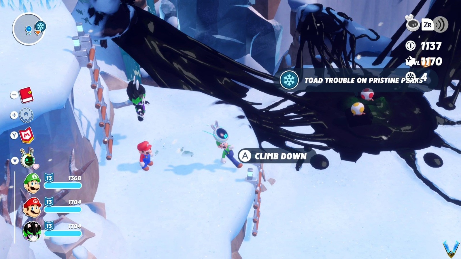 Mario + Rabbids Sparks of Hope - Toad Trouble on Pristine Peaks ...