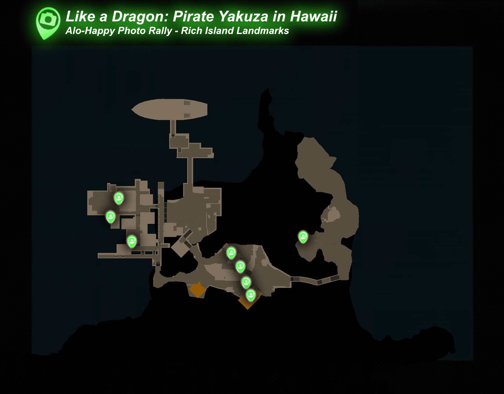 Alo-Happy Photo Landmarks Guide - Rich Island - Like a Dragon: Pirate ...