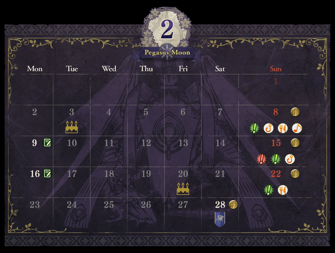Month 2 - Free Time (Azure Moon) - Fire Emblem: Three Houses ...