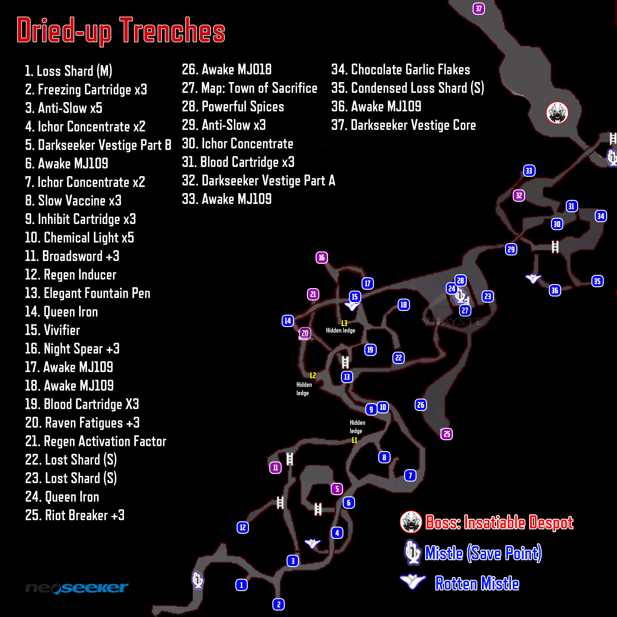 Maps List (1) - Code Vein Walkthrough - Neoseeker