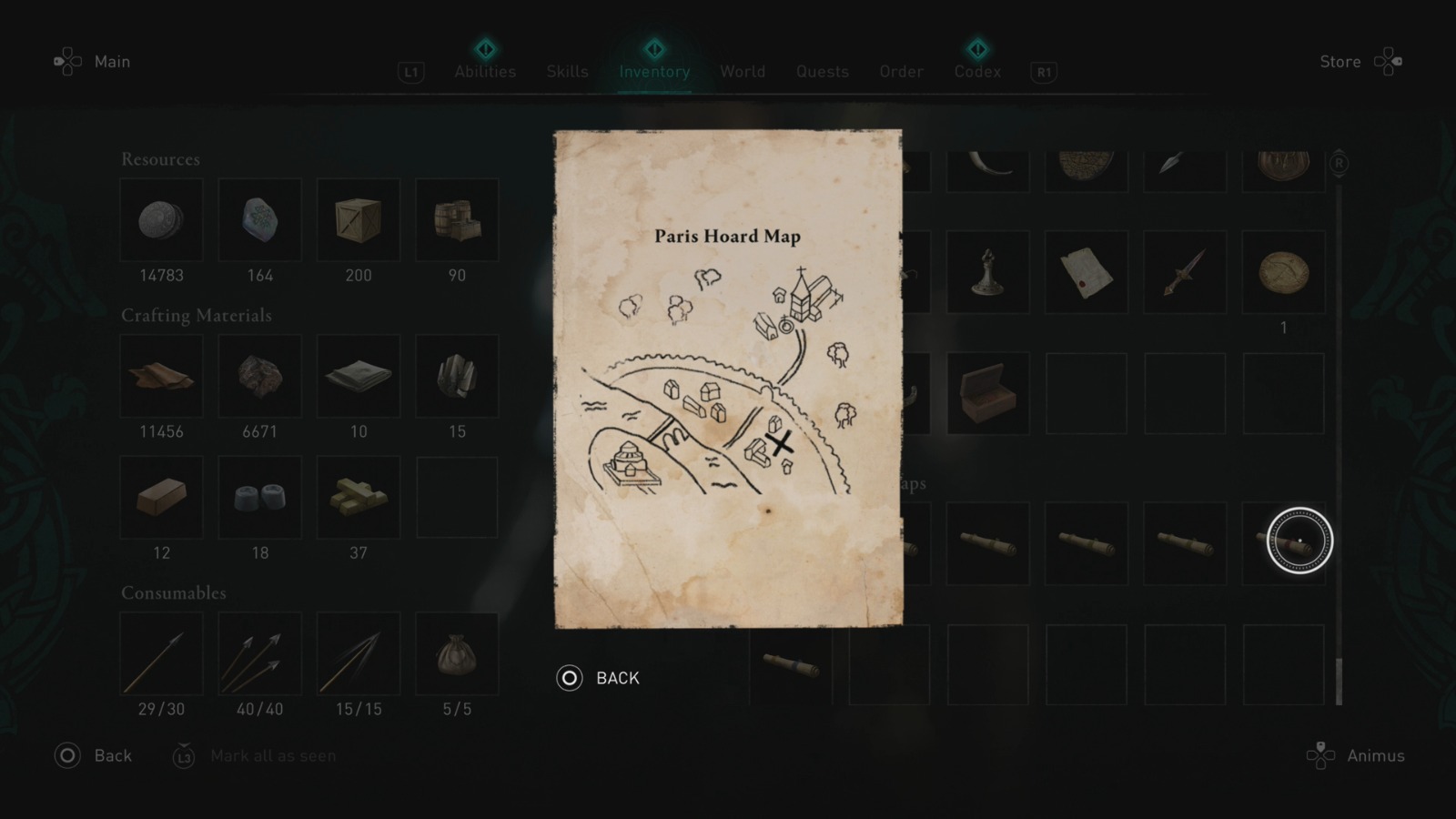 The Siege of Paris - Treasure Hoard Map Locations - Assassin's Creed ...