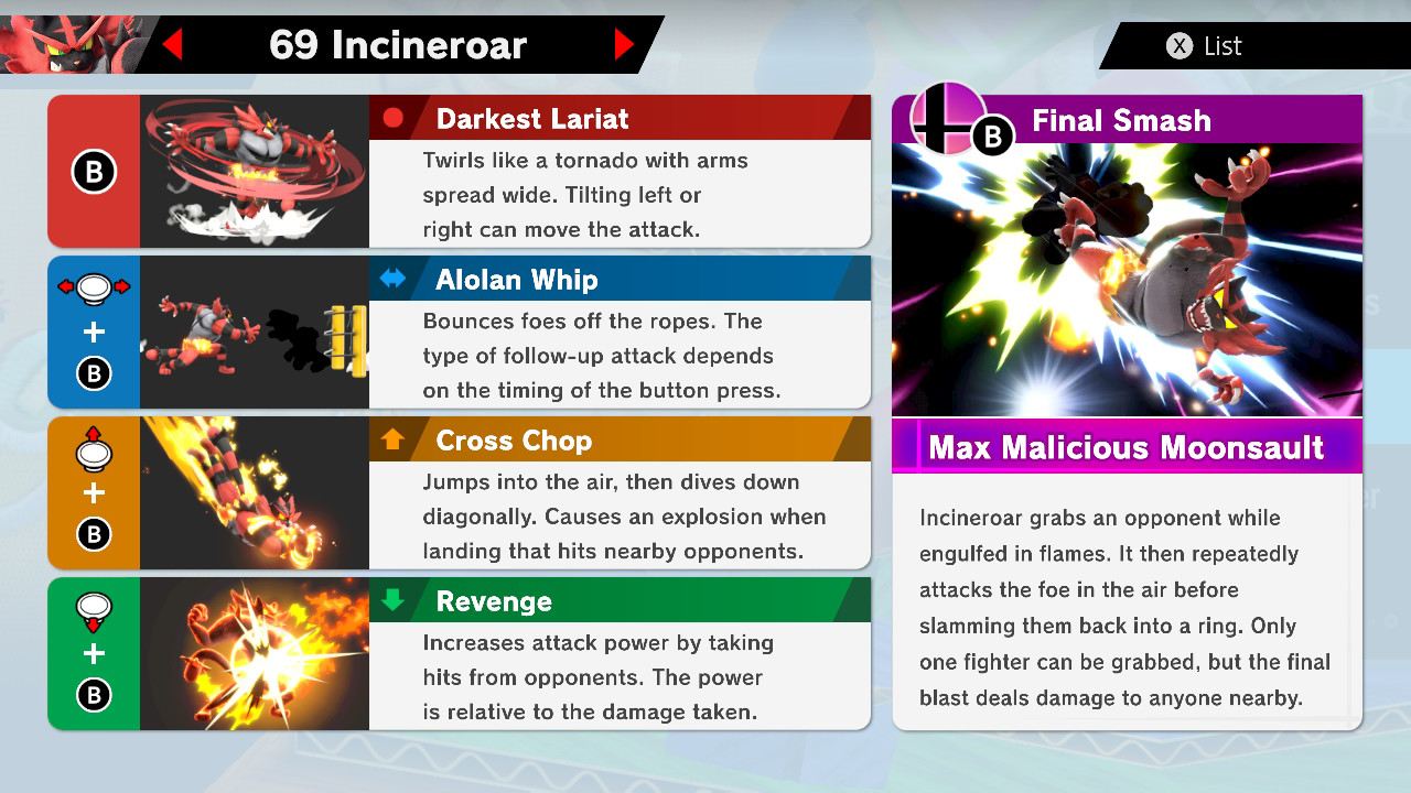 Incineroar - Super Smash Bros. Ultimate Walkthrough - Neoseeker
