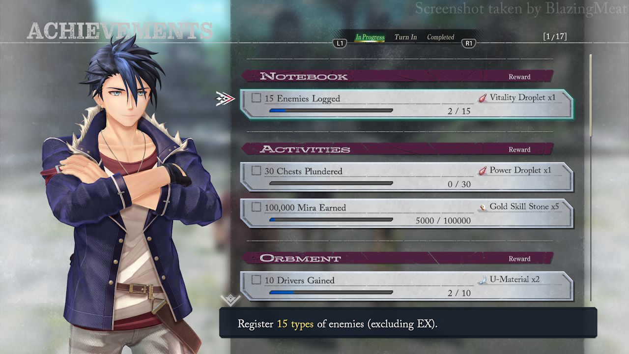 4SPG Handbook (Achievements) - The Legend of Heroes: Trails beyond the ...