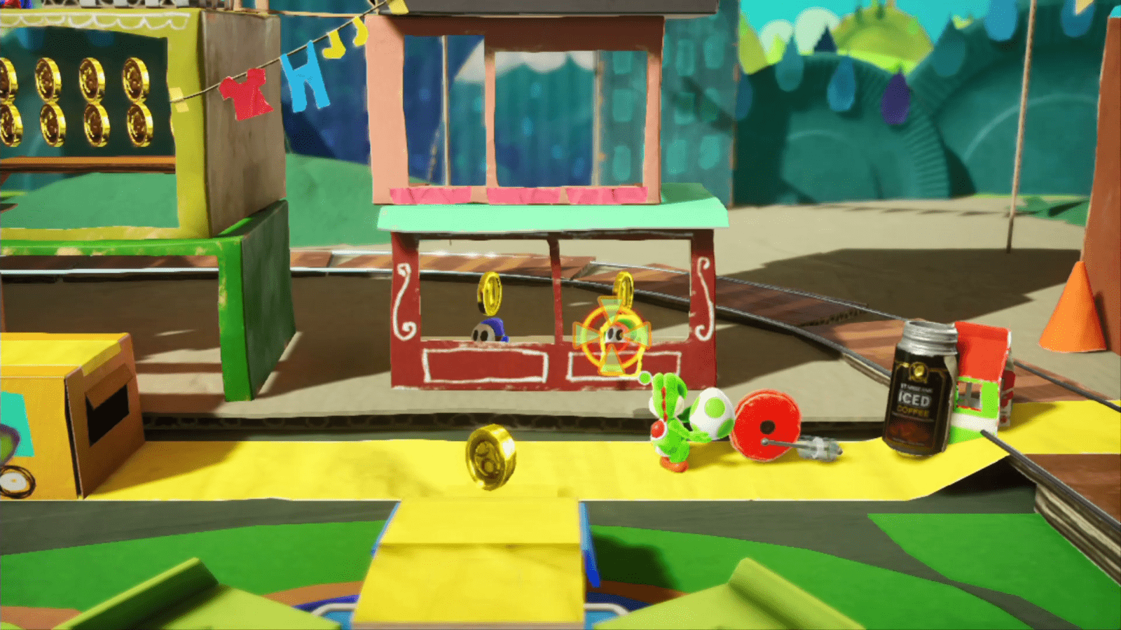 Rail-Yard Run - Yoshi's Crafted World Walkthrough - Neoseeker