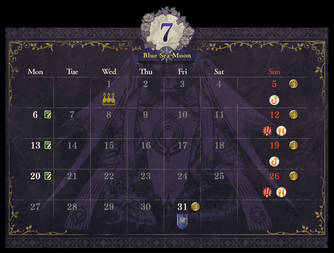 Month 7 - Free Time (Azure Moon) - Fire Emblem: Three Houses ...