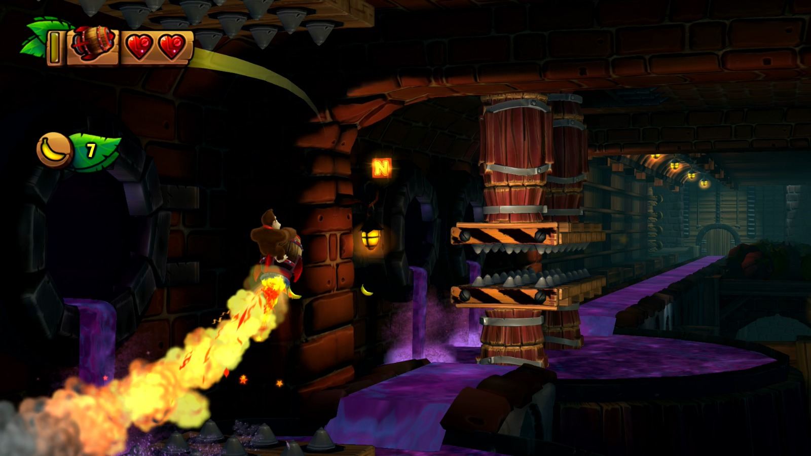 5-2 Reckless Ride - Donkey Kong Country: Tropical Freeze Walkthrough ...