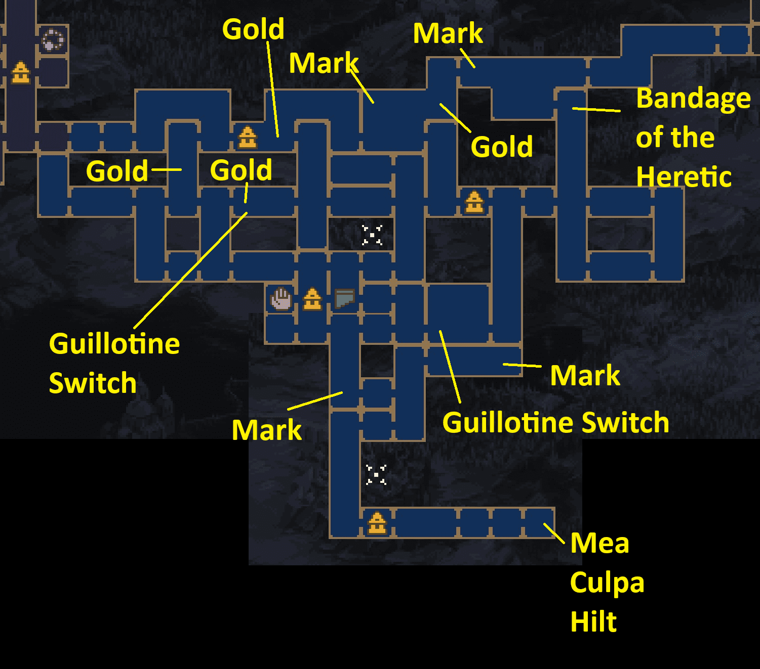 Mea Culpa DLC Maps - Blasphemous 2 Walkthrough - Neoseeker