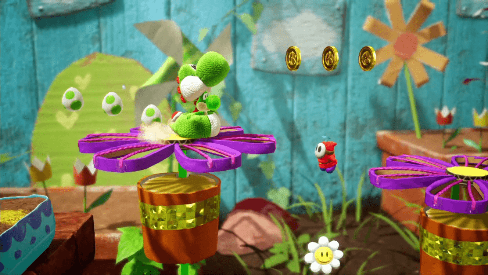 Spring Sprung Trail - Yoshi's Crafted World Walkthrough - Neoseeker