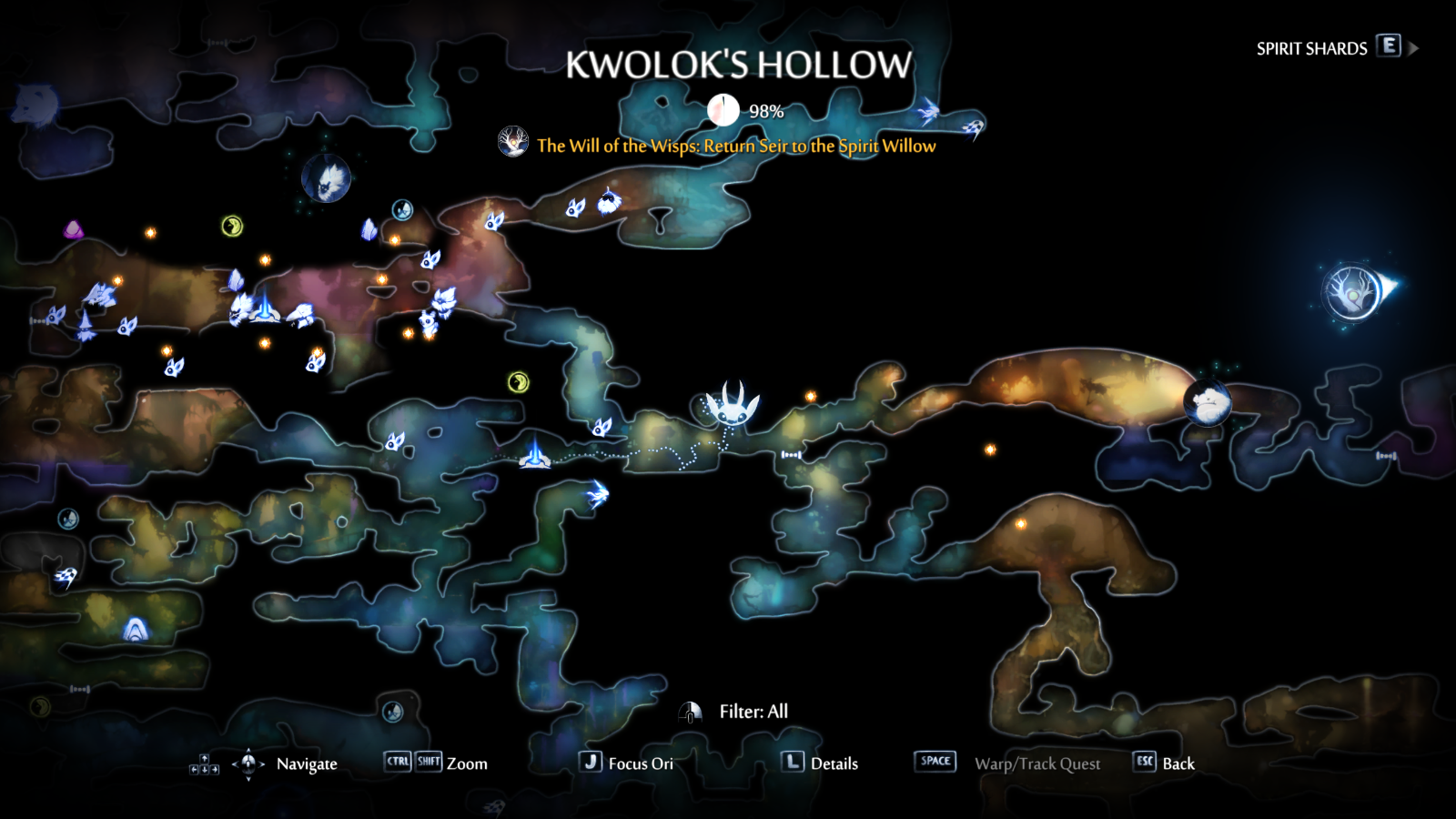 Kwolok's Hollow - Ori and the Will of the Wisps Walkthrough - Neoseeker