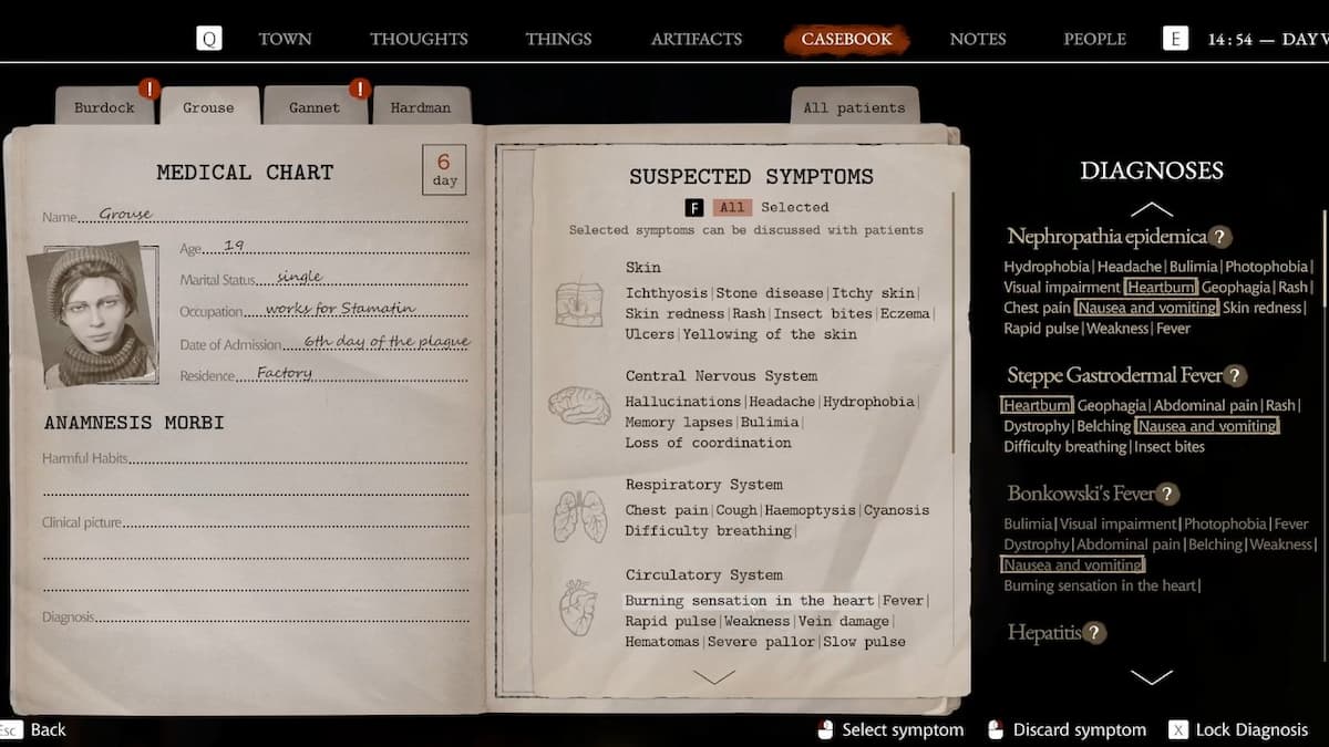 Pathologic 3 All Patient Diagnoses Guide - Neoseeker