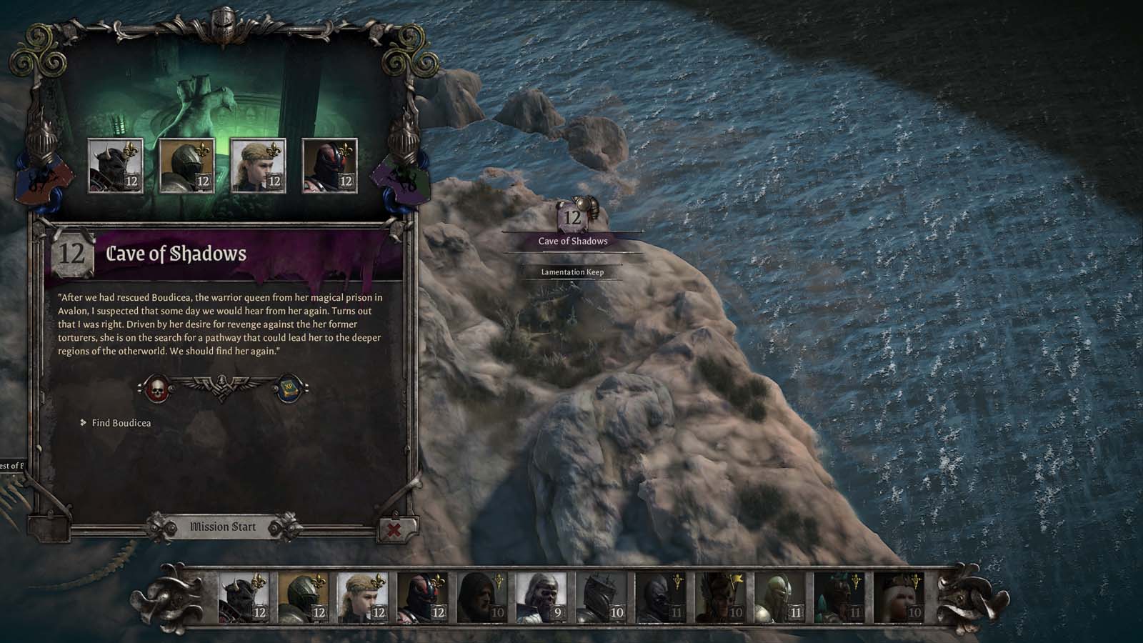 Cave of Shadows Side Mission Guide - King Arthur: Knight's Tale - Neoseeker