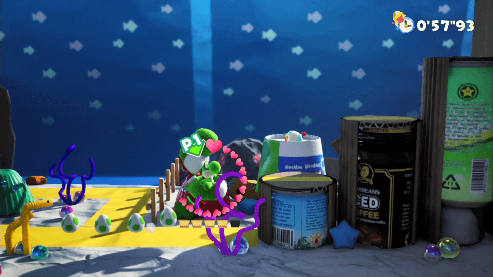Worlds-Many Fish in the Sea - Yoshi's Crafted World Walkthrough - Neoseeker