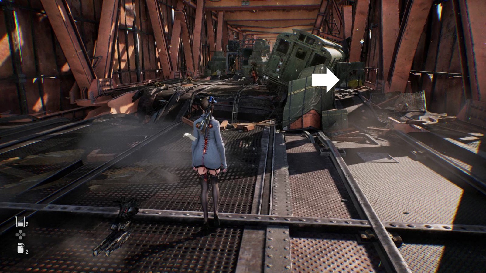 Alpha Signal - Collapsed Rail Bridge - Stellar Blade Walkthrough - Neoseeker